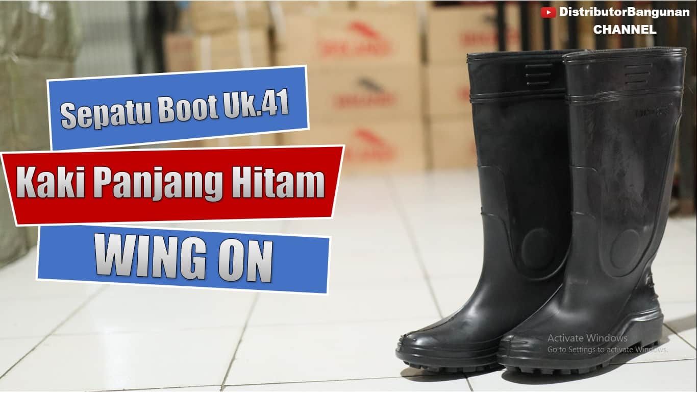 Sepatu Boot Uk.41 Kk Pjg Hitam WING ON | https://www ...